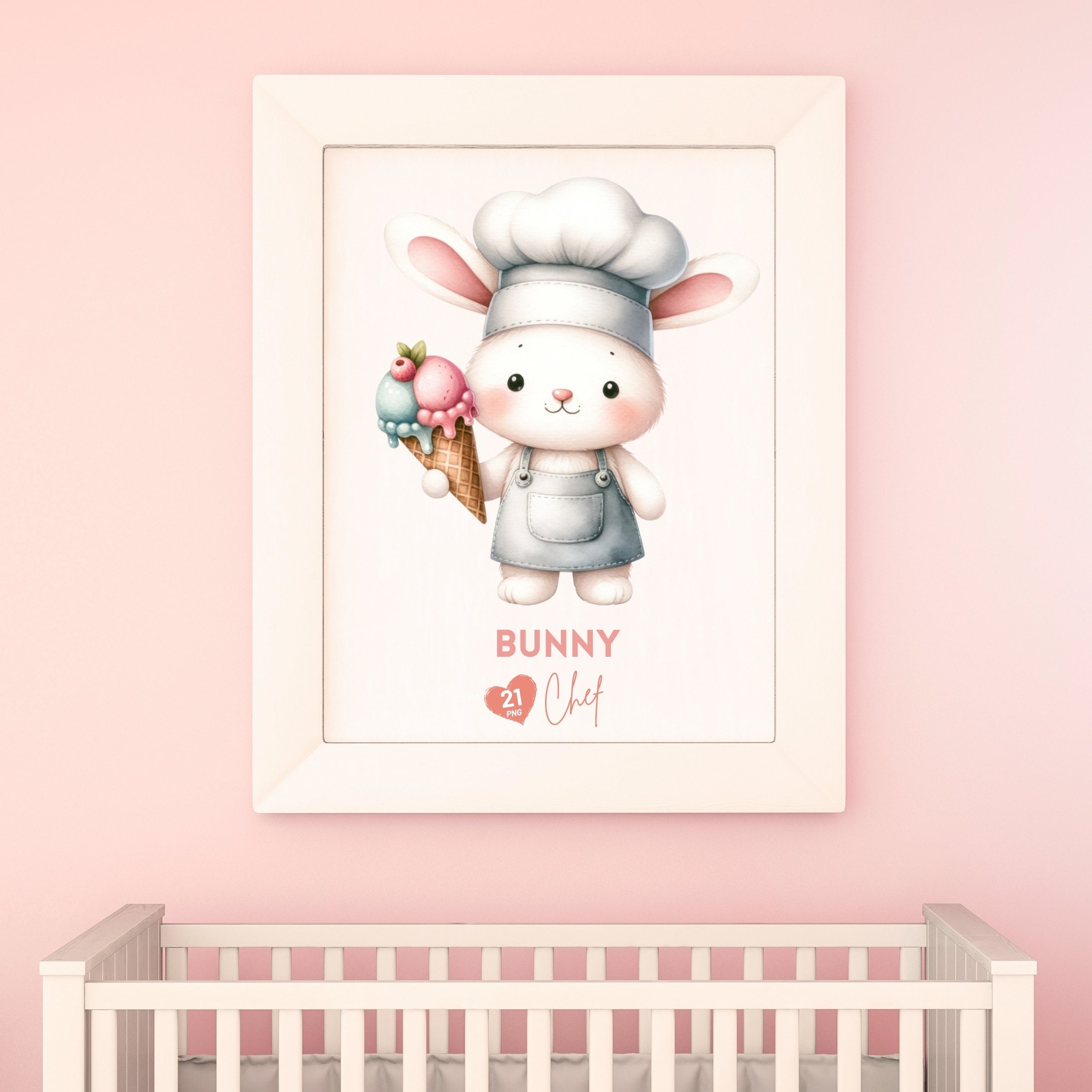 Bunny Chef Clipart, Adorable Rabbit Cooking Pngs Collection, for ...