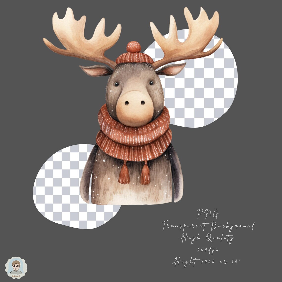 Winter Safari Baby Animal Clipart, Jungle Animal Nursery, Watercolor ...