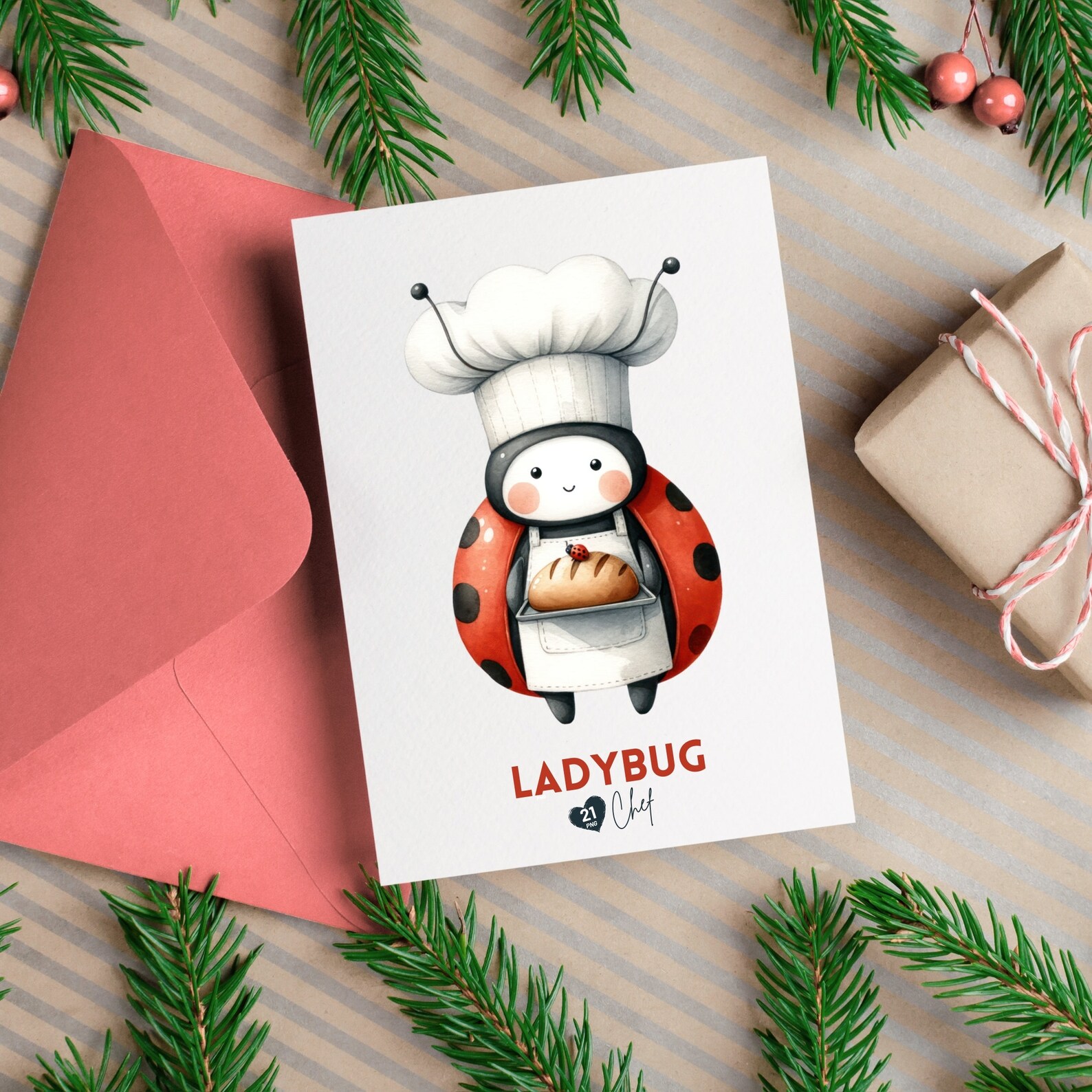 Ladybug Chef Clipart, Cute Cooking Insects PNG Collection, Adorable ...
