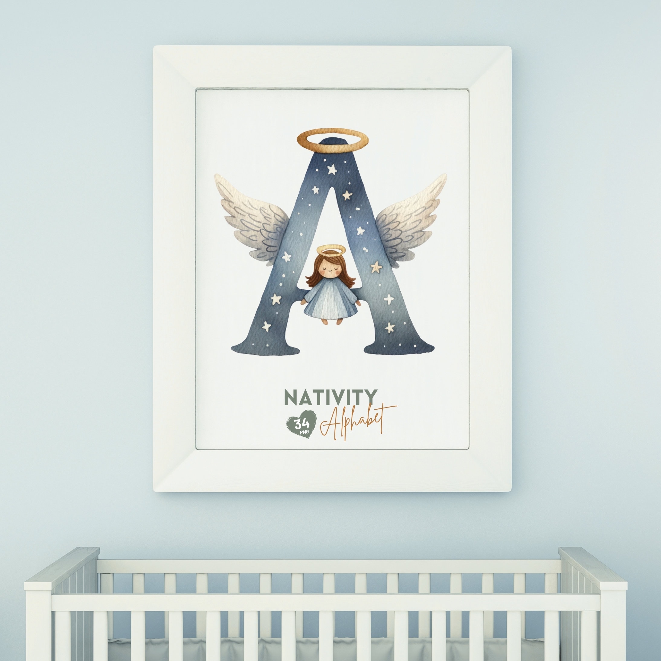 Cute Nativity Scene Letters, Nativity Alphabet, Christmas Letter PNG ...