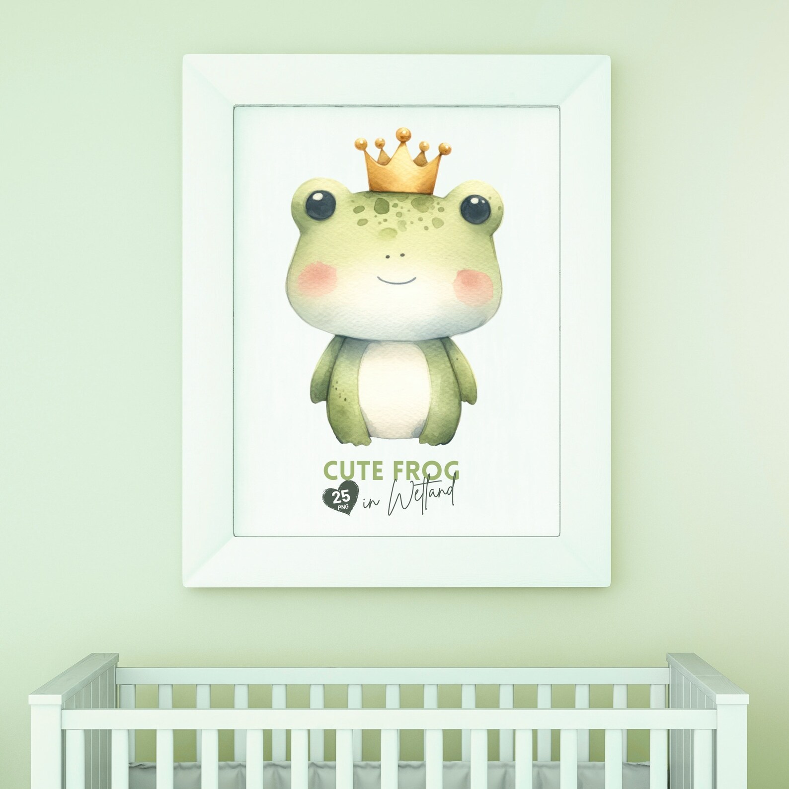 Cute Frog in Wetland Clipart, Whimsical Frogs PNG Collection, Love Frog ...