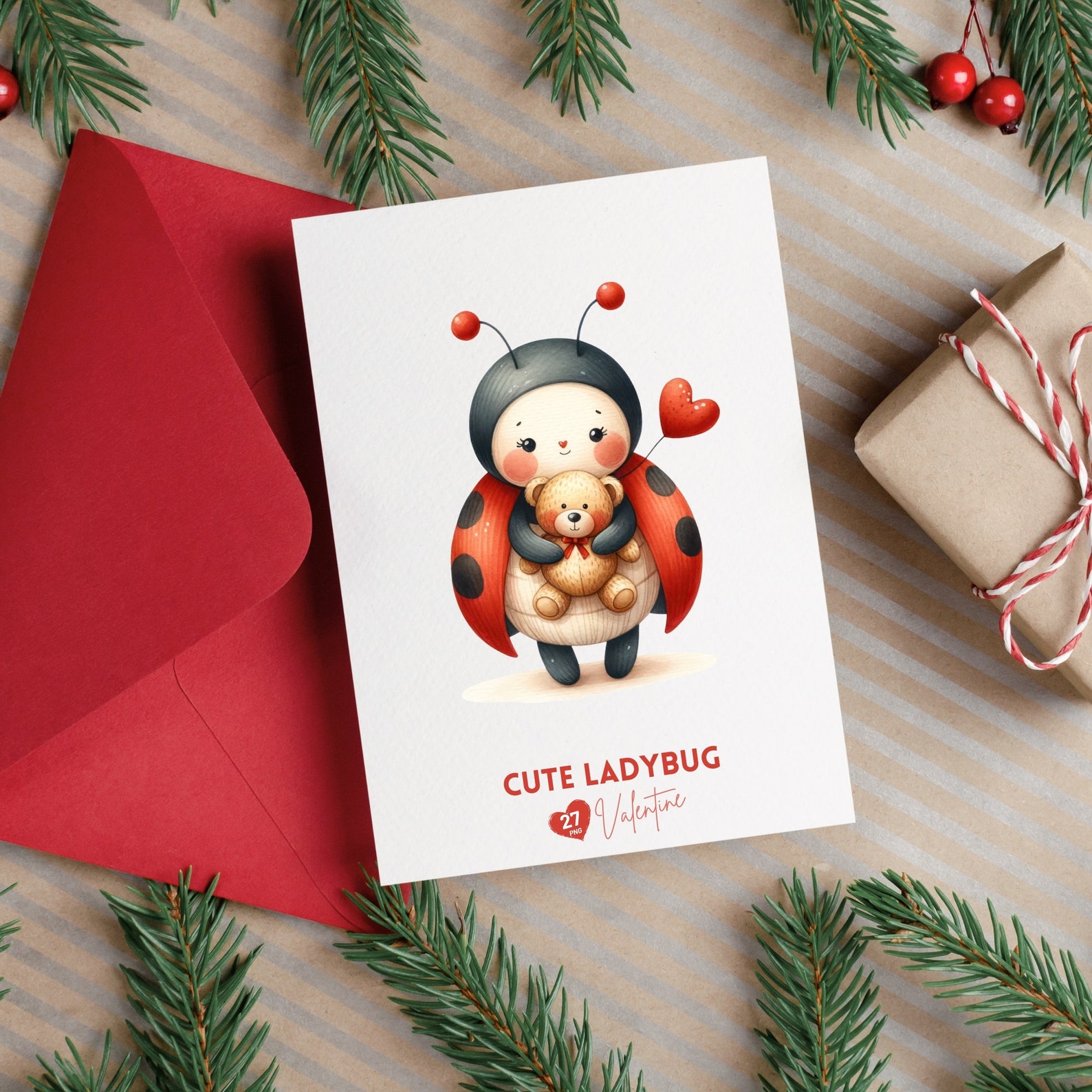 Cute Ladybug Valentine Clipart, Love Bug Clipart, Valentine Sublimation ...