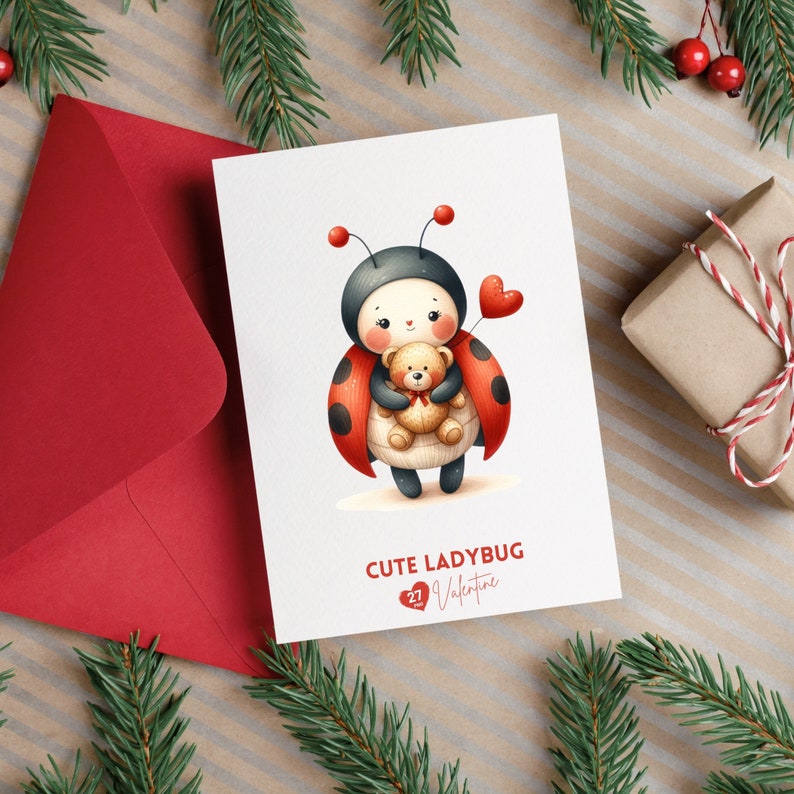 Cute Ladybug Valentine Clipart, Love Bug Clipart, Valentine Sublimation ...