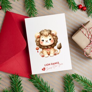 Lion Dance, 2024 Cute Chinese New Year Watercolor Clipart, Traditional ...