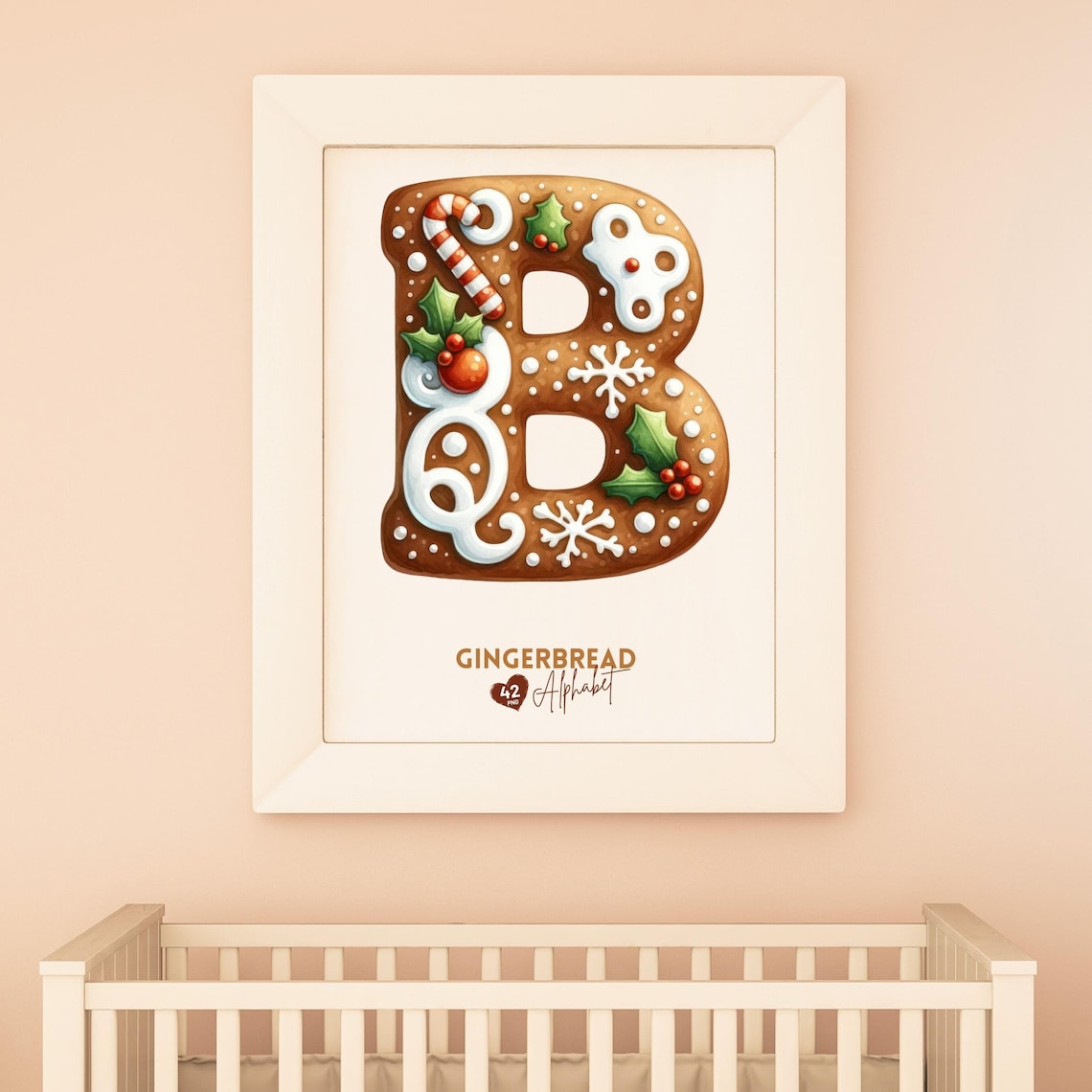 Christmas Gingerbread Cookie Alphabet Clipart, Christmas Alphabet ...