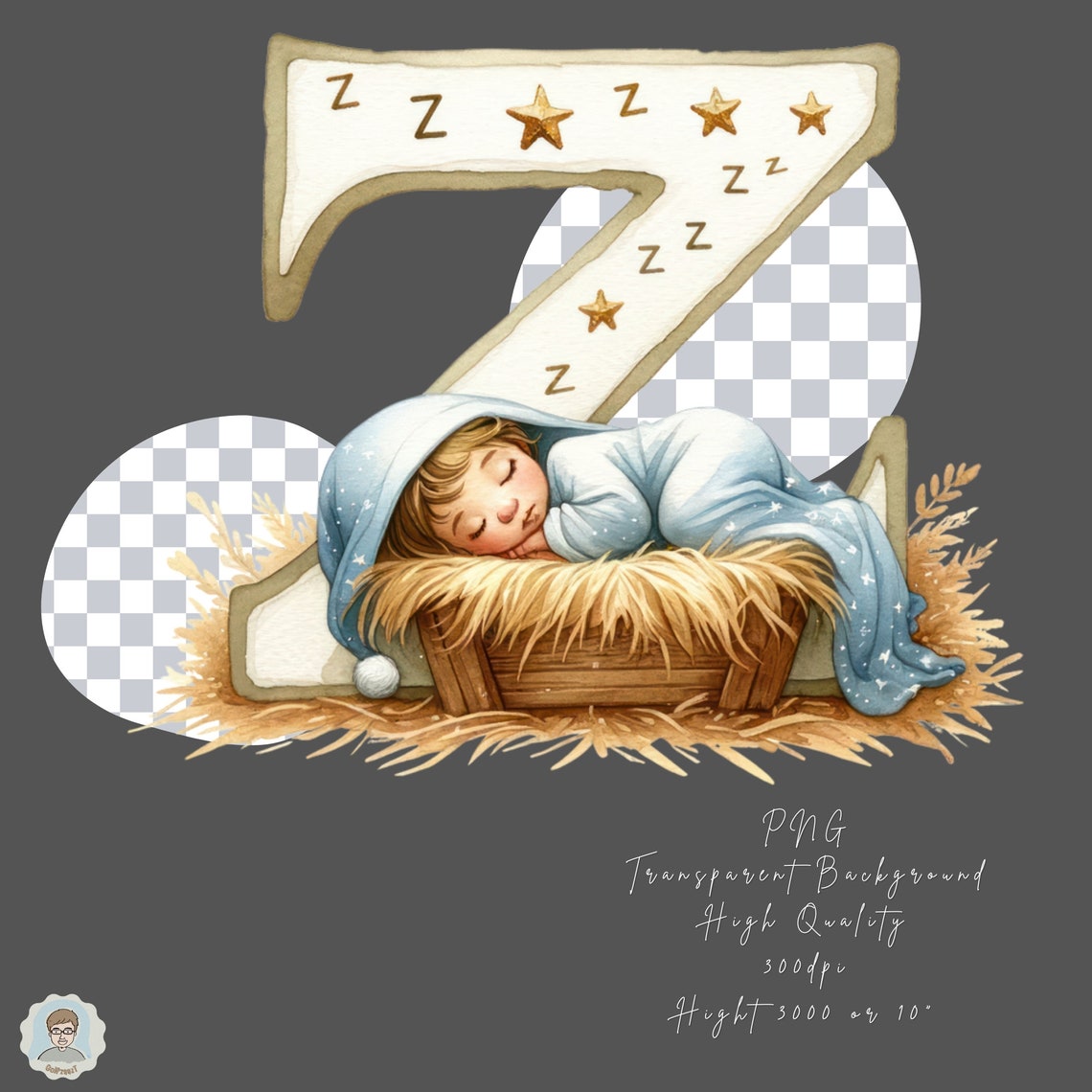 Cute Nativity Scene Letters, Nativity Alphabet, Christmas Letter PNG ...