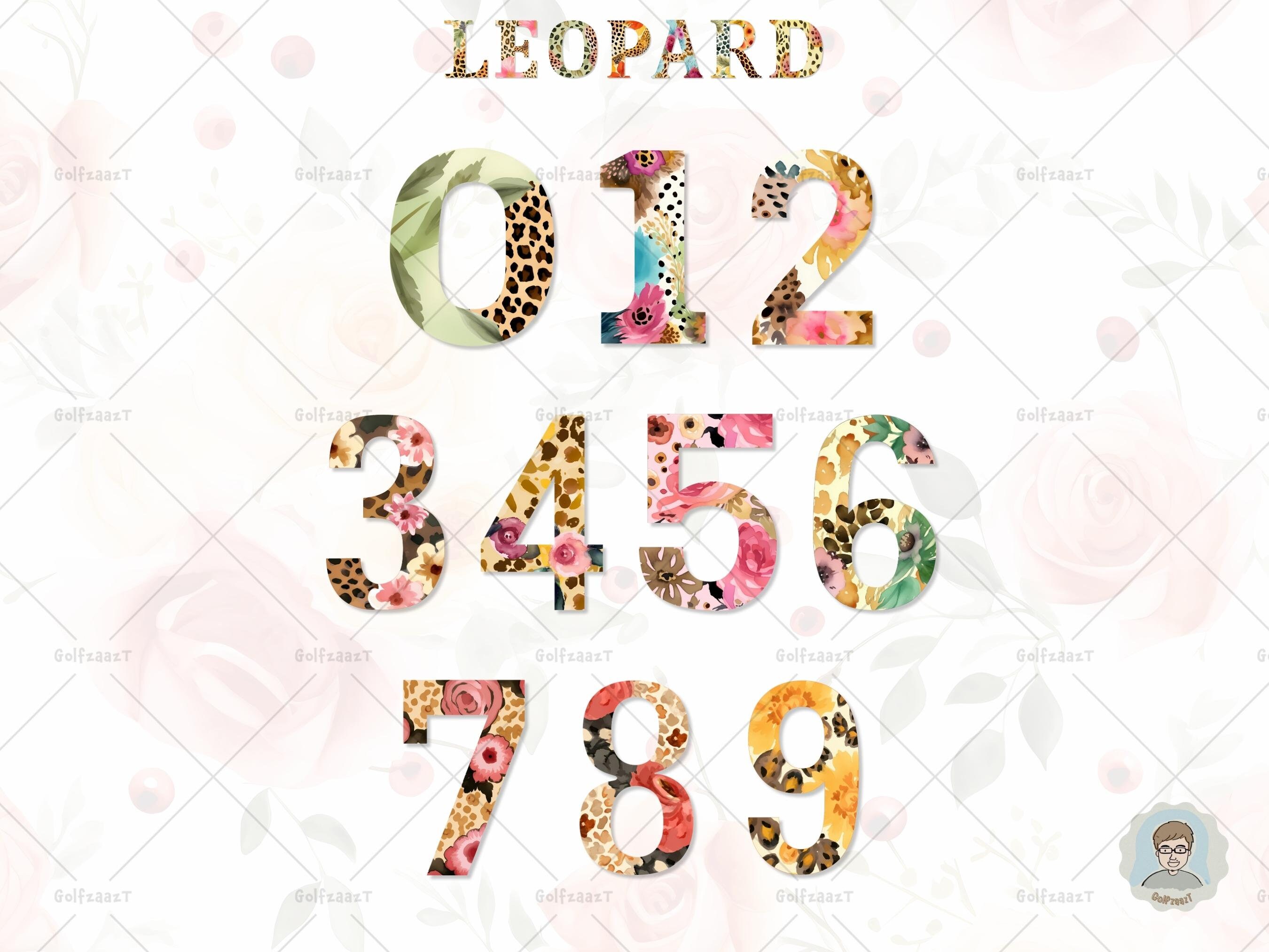 Leopard Print Flower Alphabet PNG, Leopard Seamless Pattern, Leopard ...