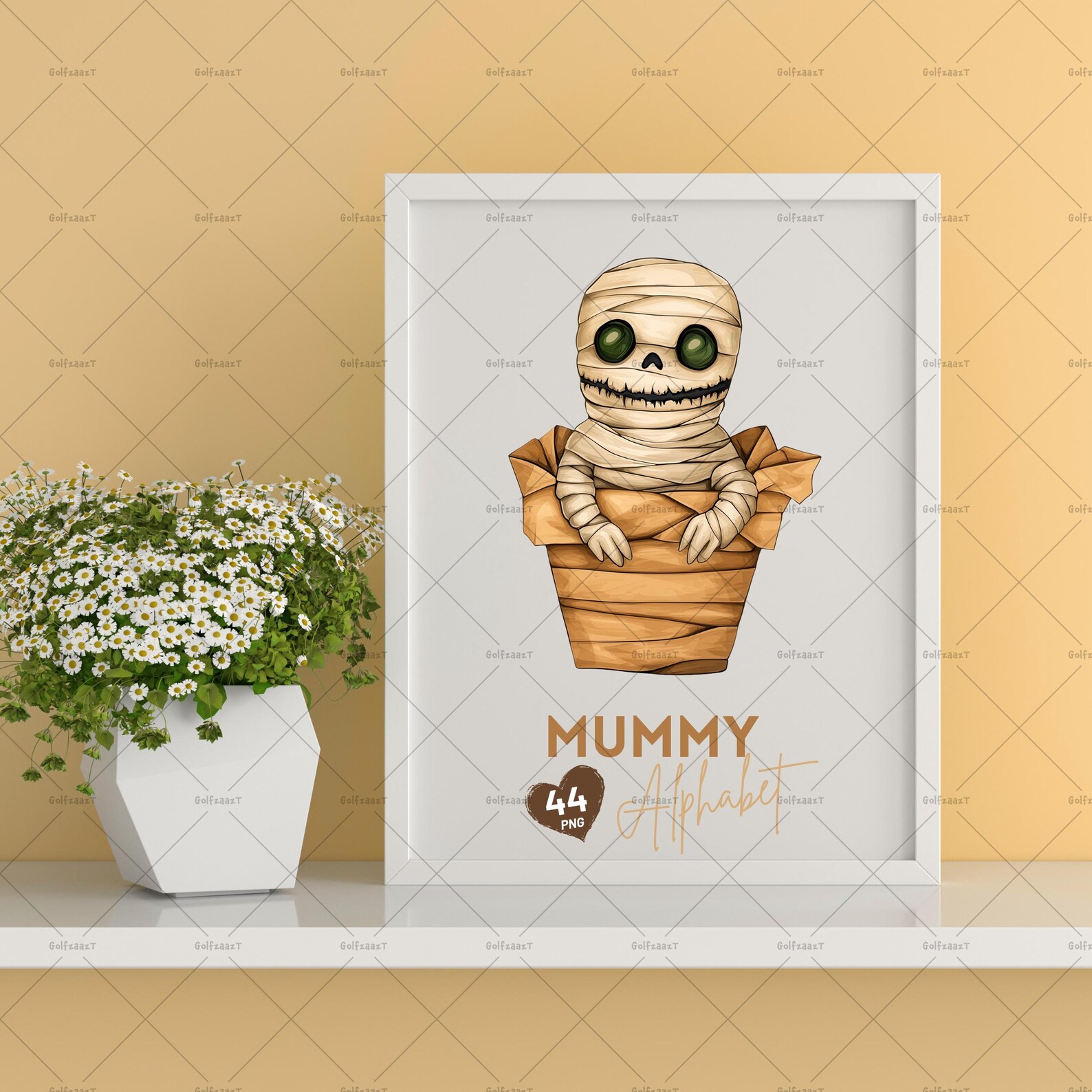 Halloween Mummy Alphabet Clipart: Spooky Font Letters (PNG) - Etsy