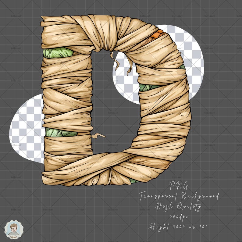Halloween Mummy Alphabet Clipart: Spooky Font Letters (PNG) - Etsy