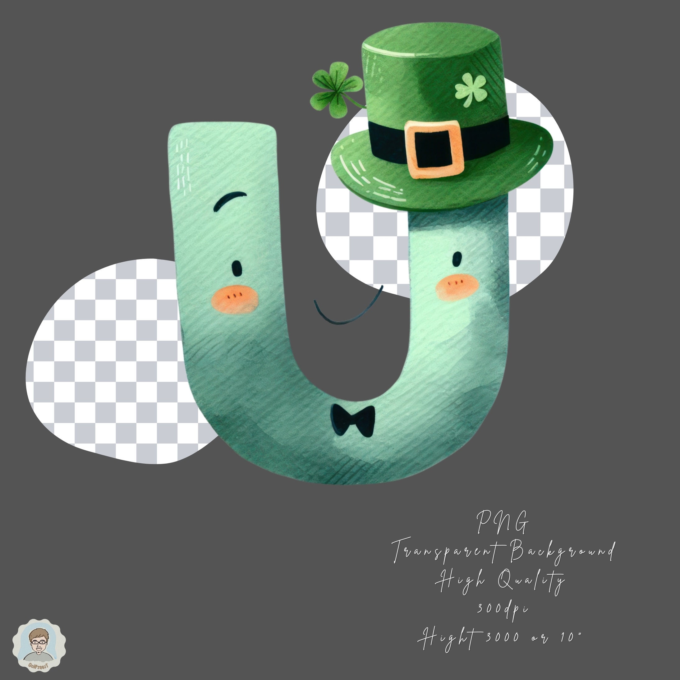 St Patrick Alphabet Clipart PNG Sublimation, Leprechaun Letters Clipart ...