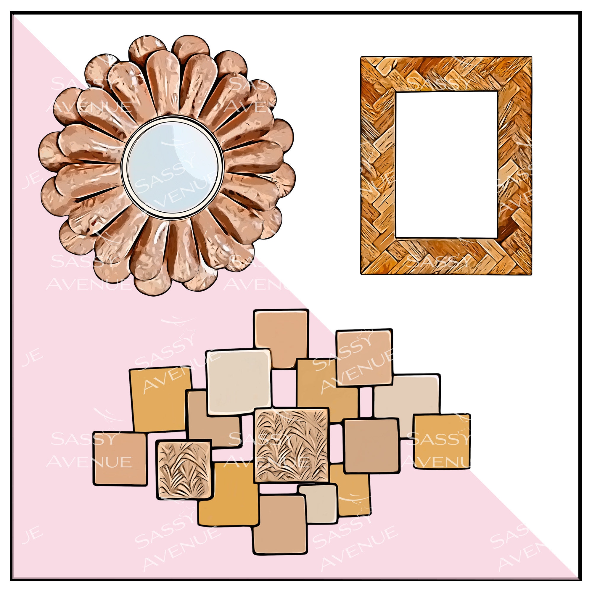 Living Room Scene, Living Room Background, Home Decor Stickers, Digital ...