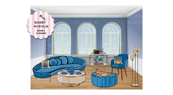 Living Room Scene Living Room Background Home Decor - Etsy