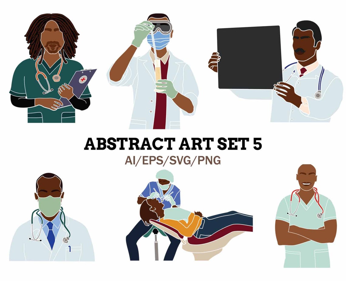 Male Nurse SVG Doctor Svg Black Man Clipart African Man - Etsy