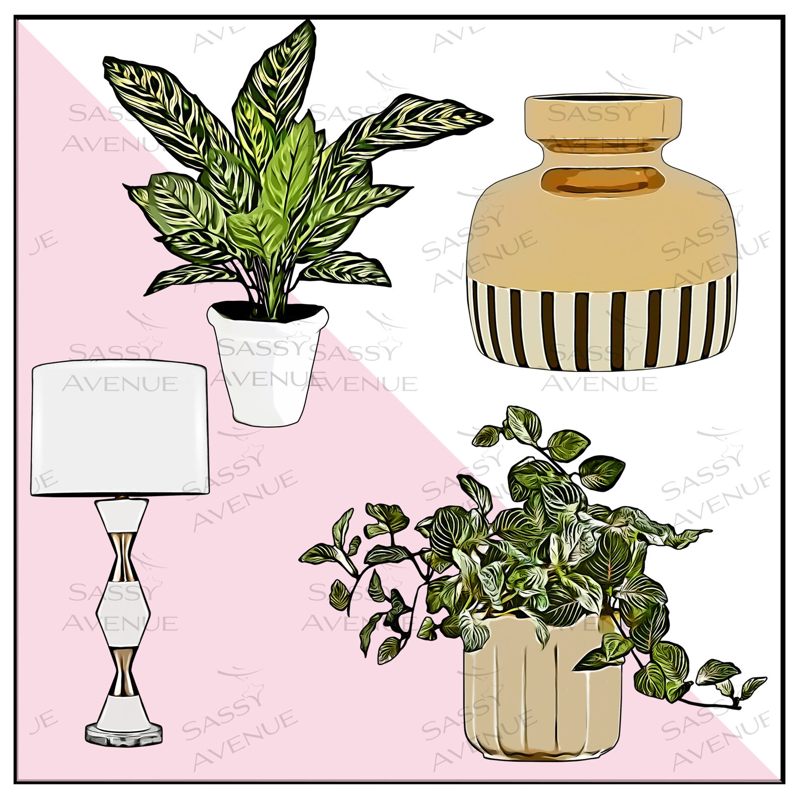 Home Office Scene, Home Office Background, Home Decor Stickers, Digital ...