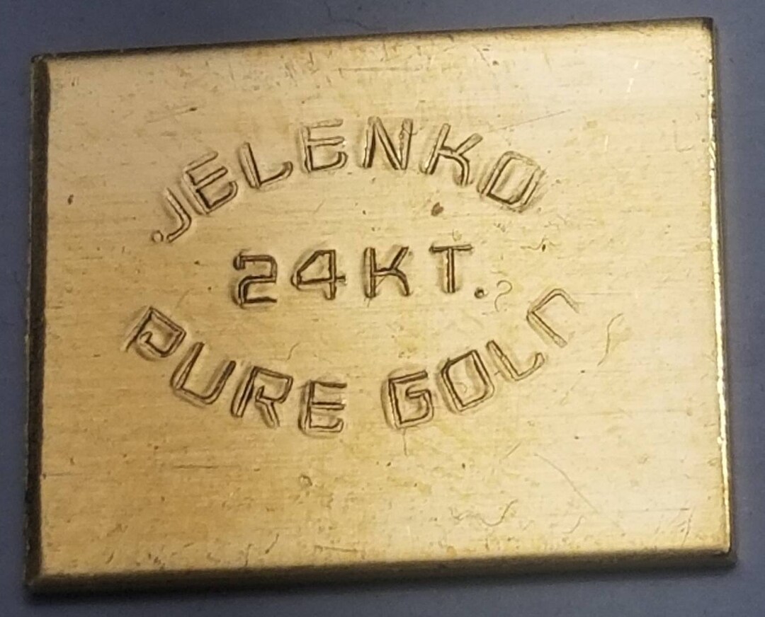 Rare Jelenko 24kt Gold Bar 1/10th Oz - Etsy