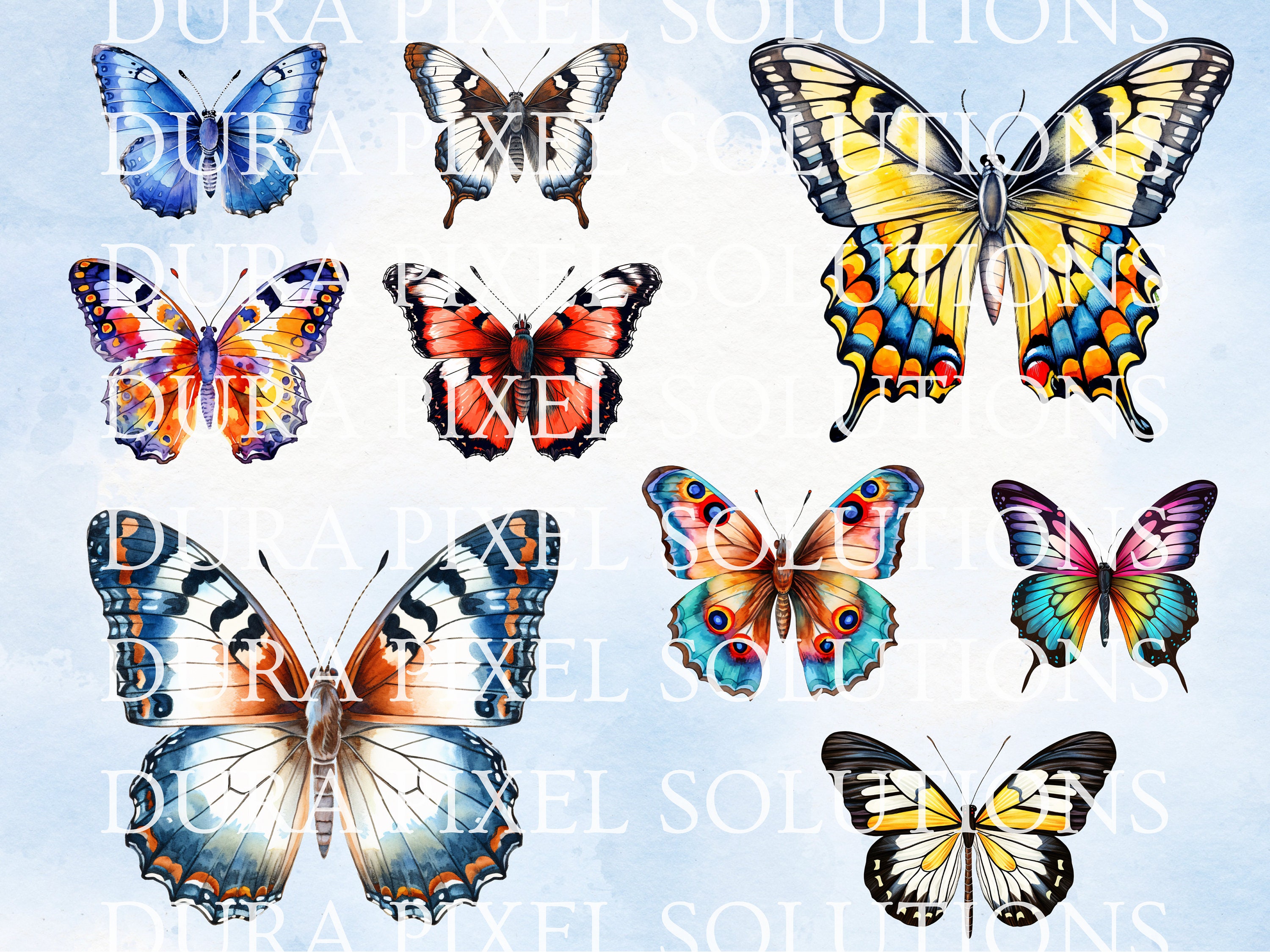 53 Butterfly Watercolor Clipart Bundle | High-resolution Images | Digital Instant Download | 300 ...