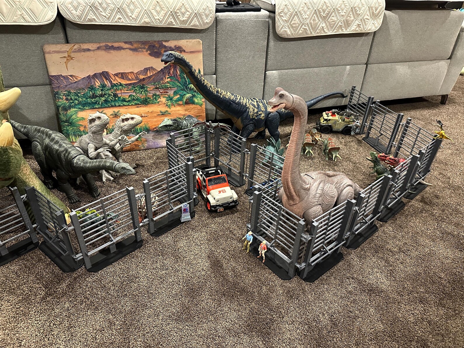 8x Handcrafted Dinosaur Fence for Toy Jurassic Park Dinosaurs | Custom ...