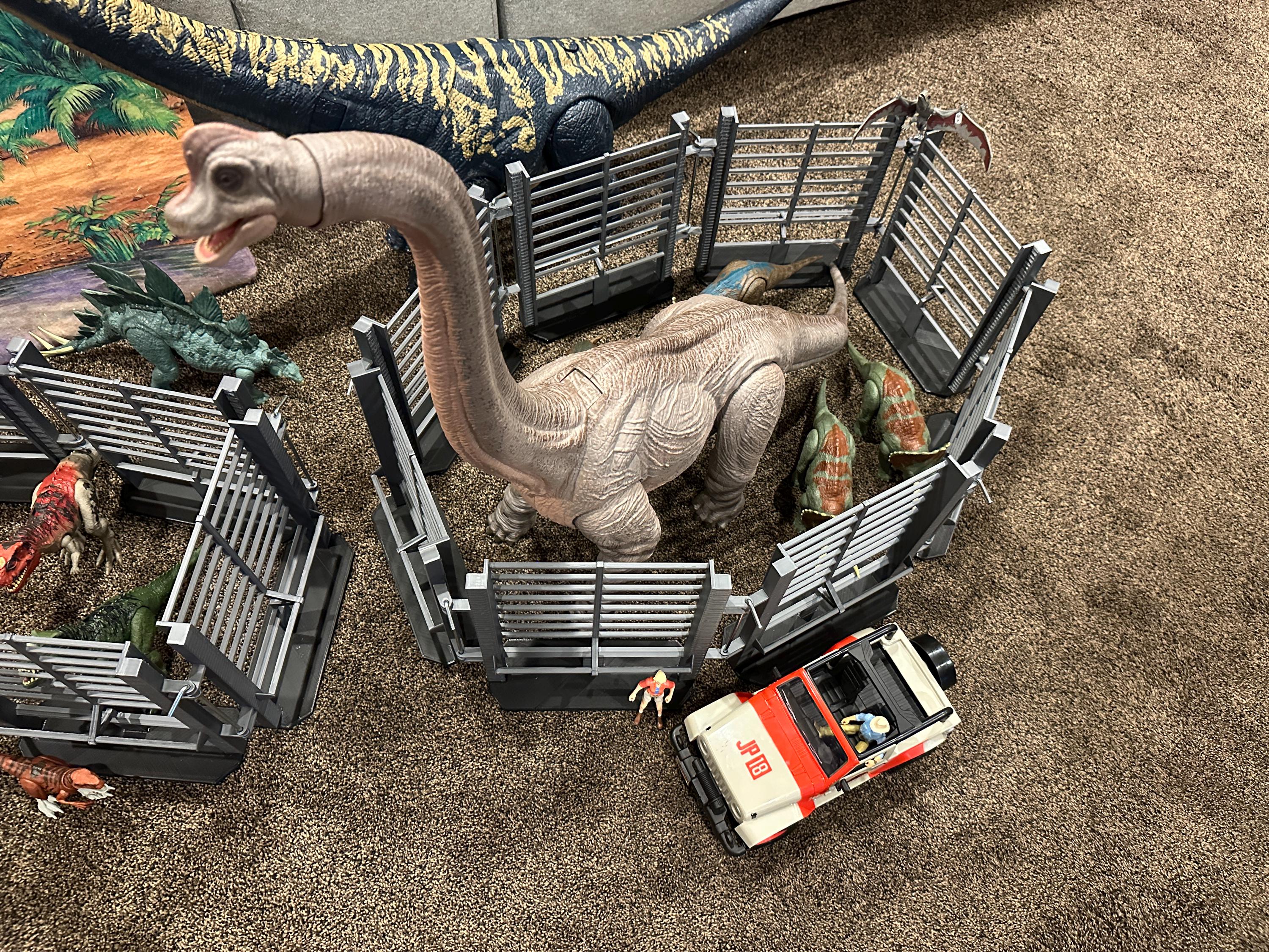 8x Handcrafted Dinosaur Fence for Toy Jurassic Park Dinosaurs Custom ...