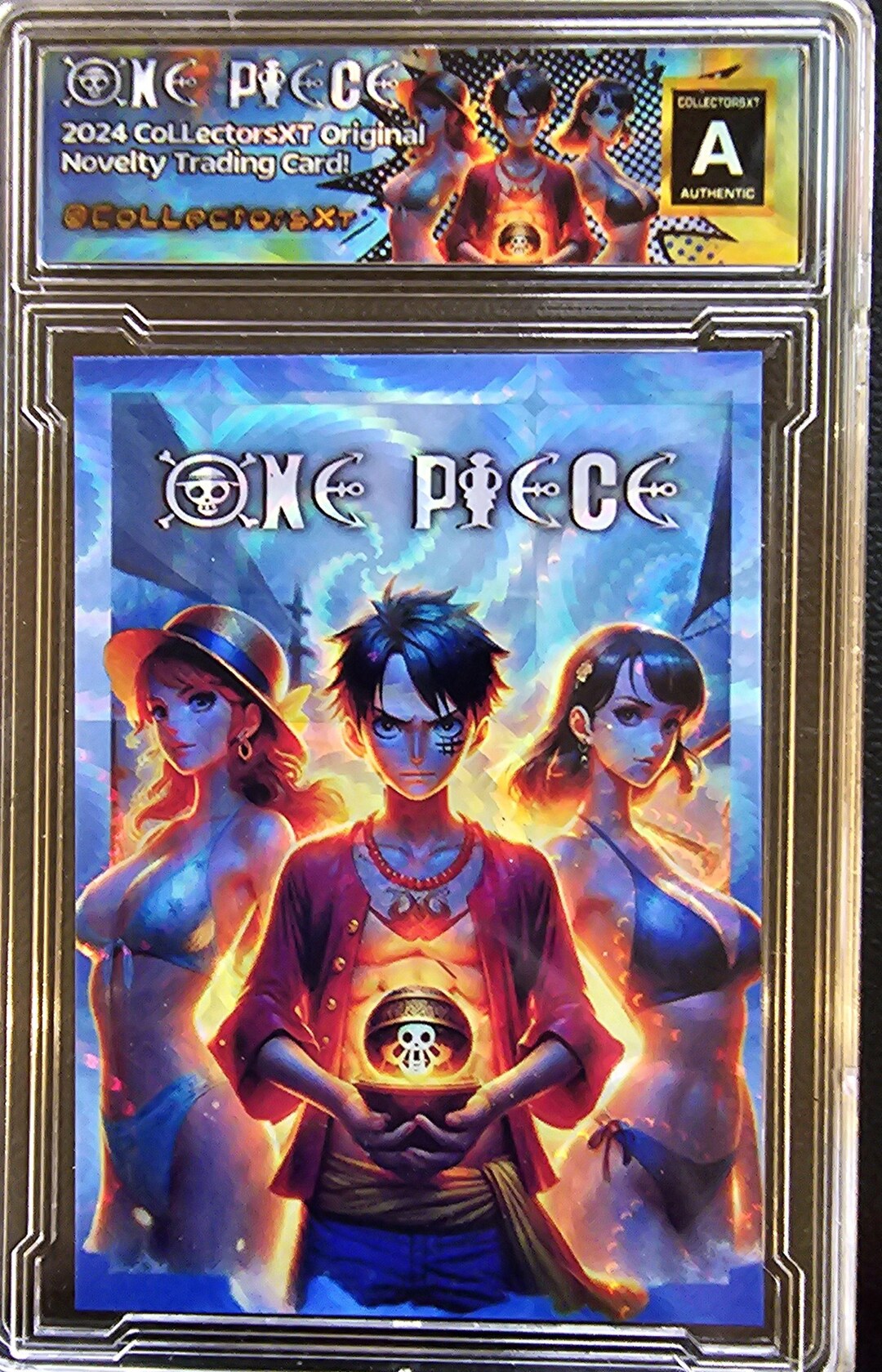 One Piece Laser Swirl Custom Card Hand Made and Slabbed in a Crystal ...