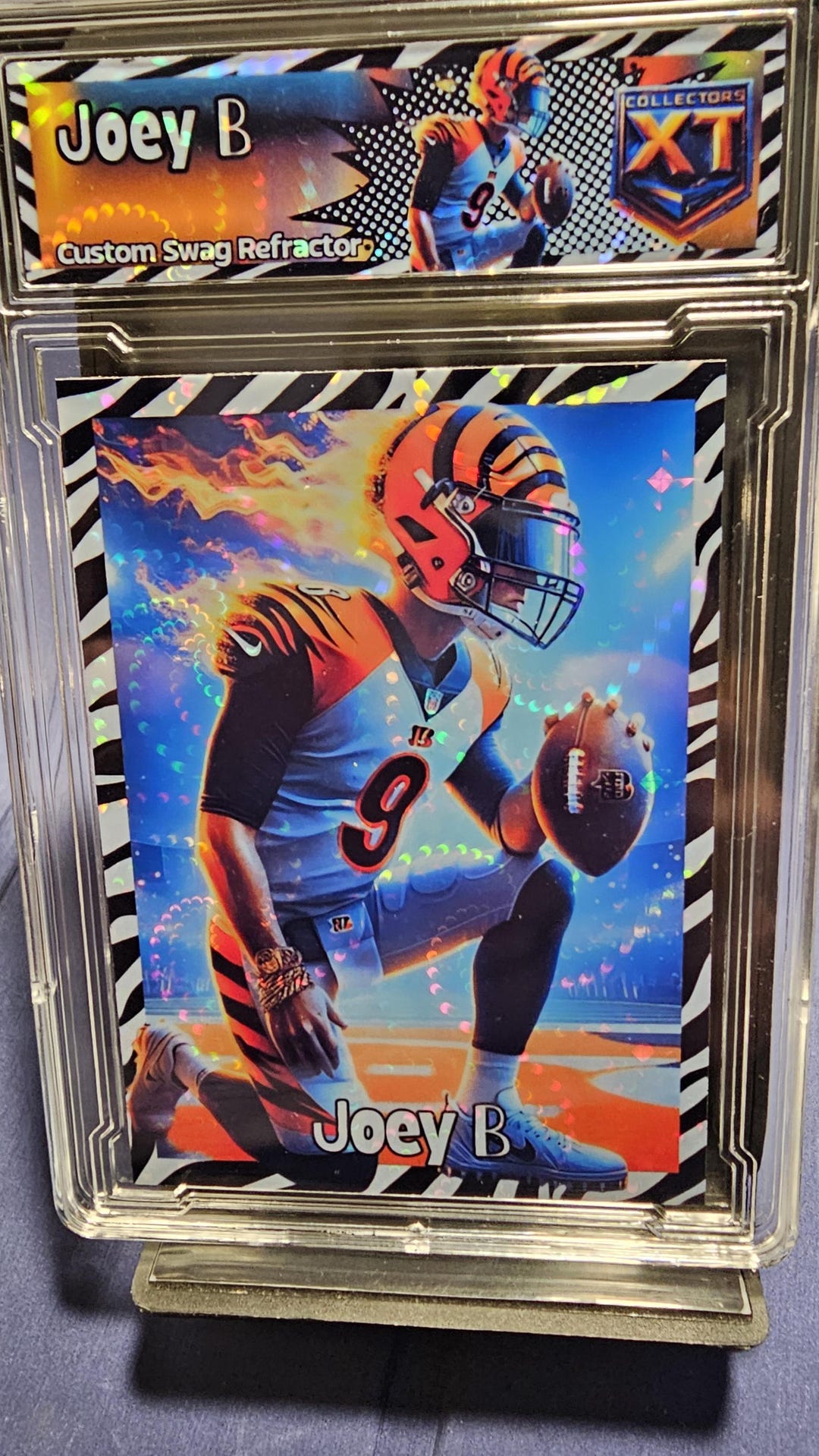 Joe Burrow "joey B" Laser Swirl Custom Card Hand Made and Slabbed in a ...
