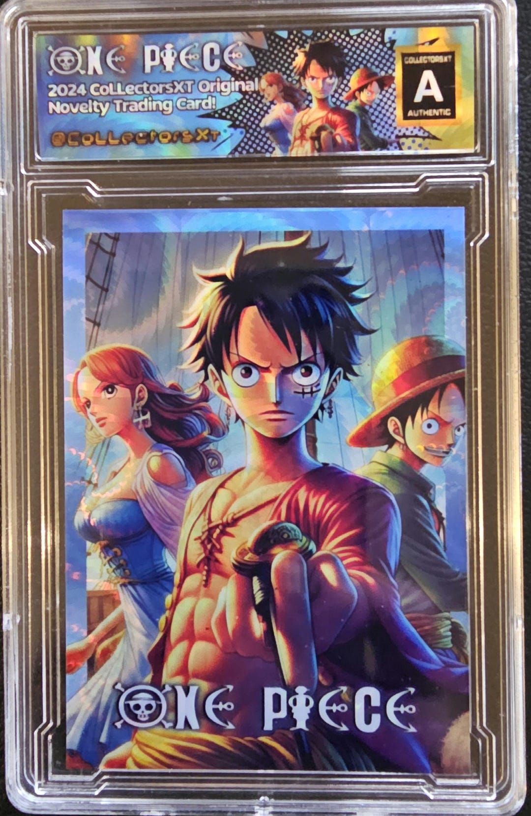 One Piece Laser Swirl Custom Card Hand Made and Slabbed in a Crystal ...