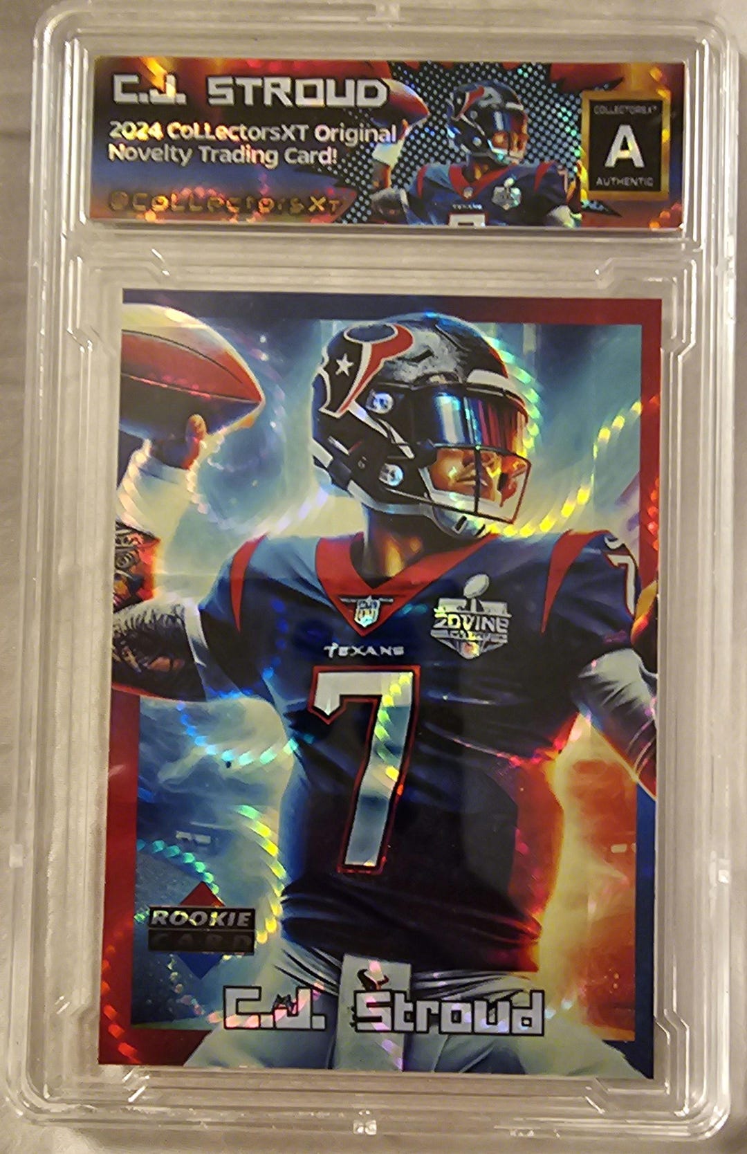 Cj Stroud Red & Blue Swirl Custom Card - Etsy