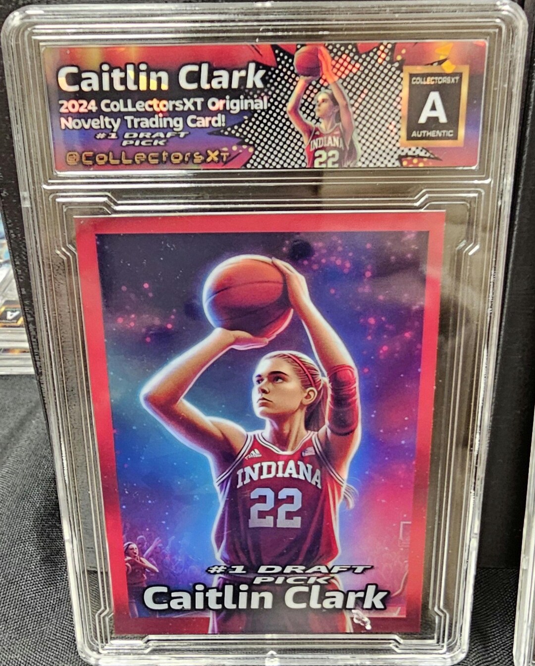 Caitlin Clark Cracked Ice Custom Card Slabbed in a Clear Slab, Hand ...