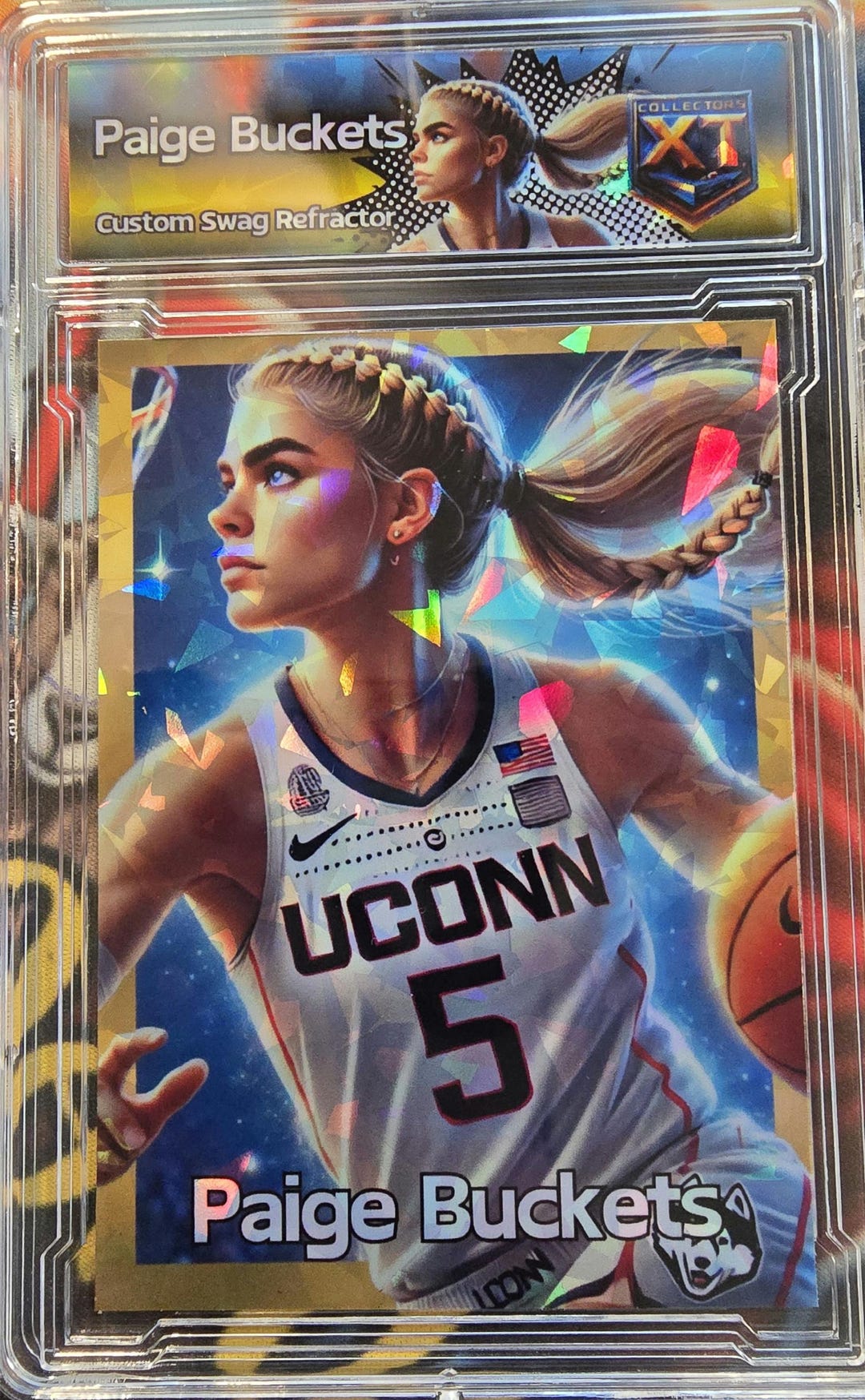 Paige Buckets Cracked Ice Custom Card Slabbed in a Clear Slab, Hand ...