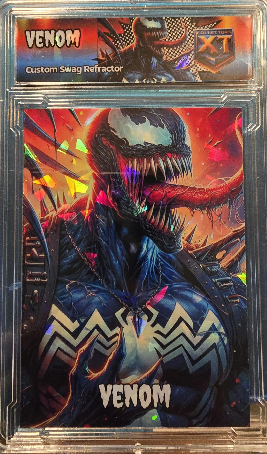 VENOM Cracked Ice Custom Card Slabbed in a Clear Slab ,hand Made by the ...