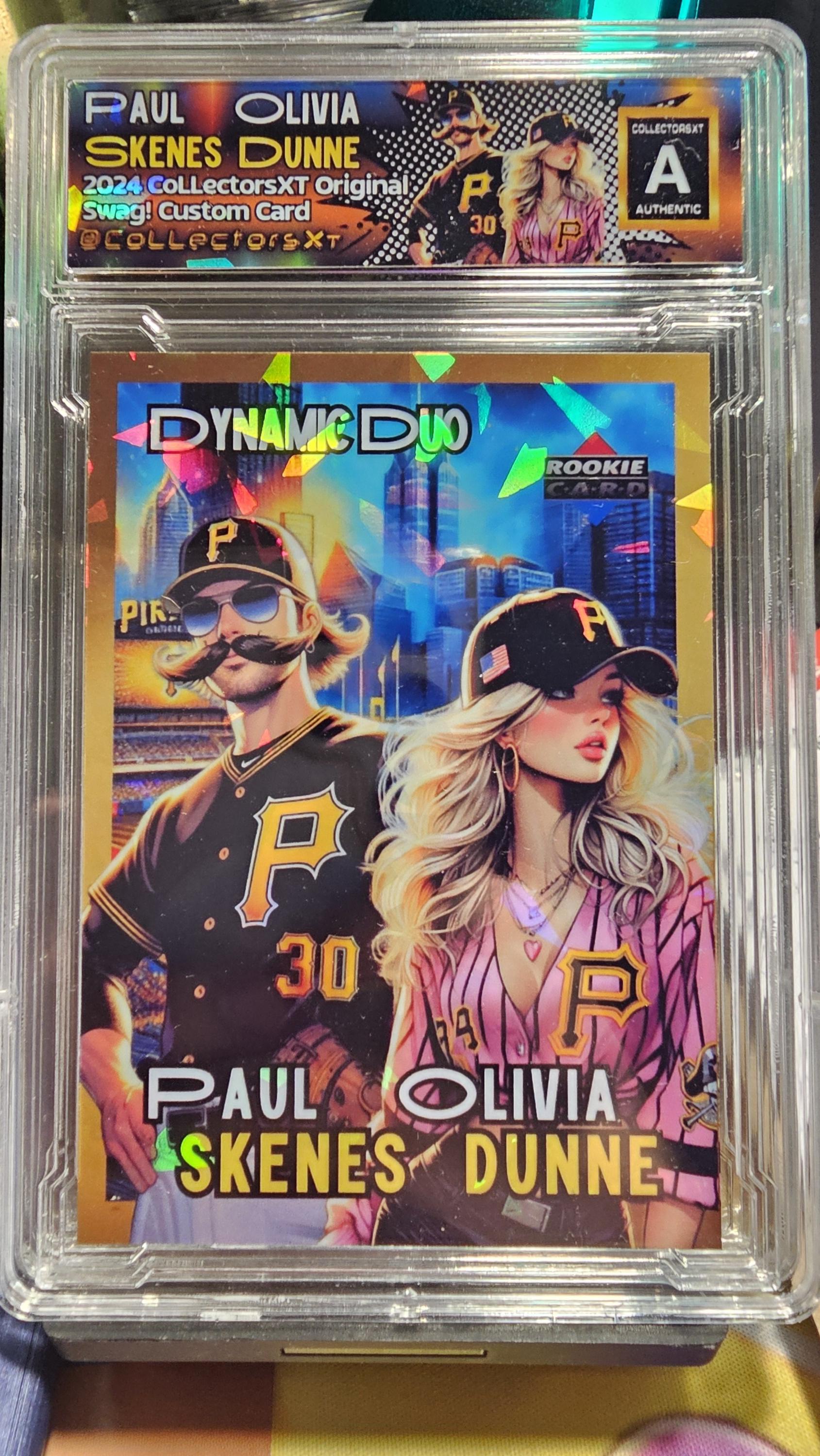 Paul Skenes Olivia Dunne Gold Cracked Ice Custom Card - Etsy