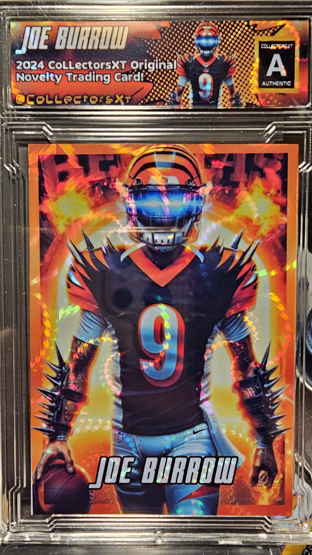 Joe Burrow "joey B" Laser Swirl Custom Card Hand Made and Slabbed in a ...