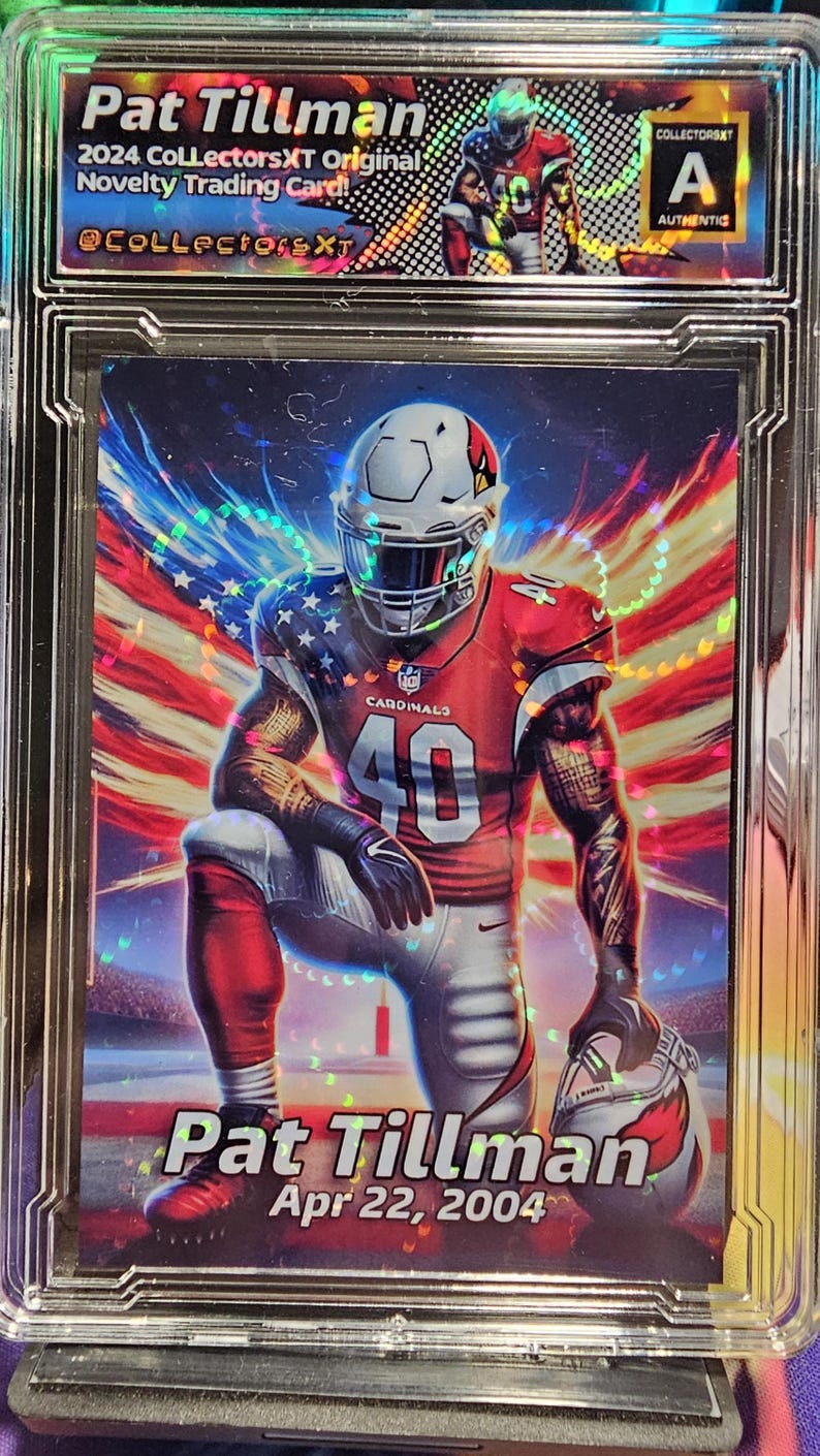 Pat Tillman Laser Swirl Tribute Custom Card Limited Edition ACEO - Etsy