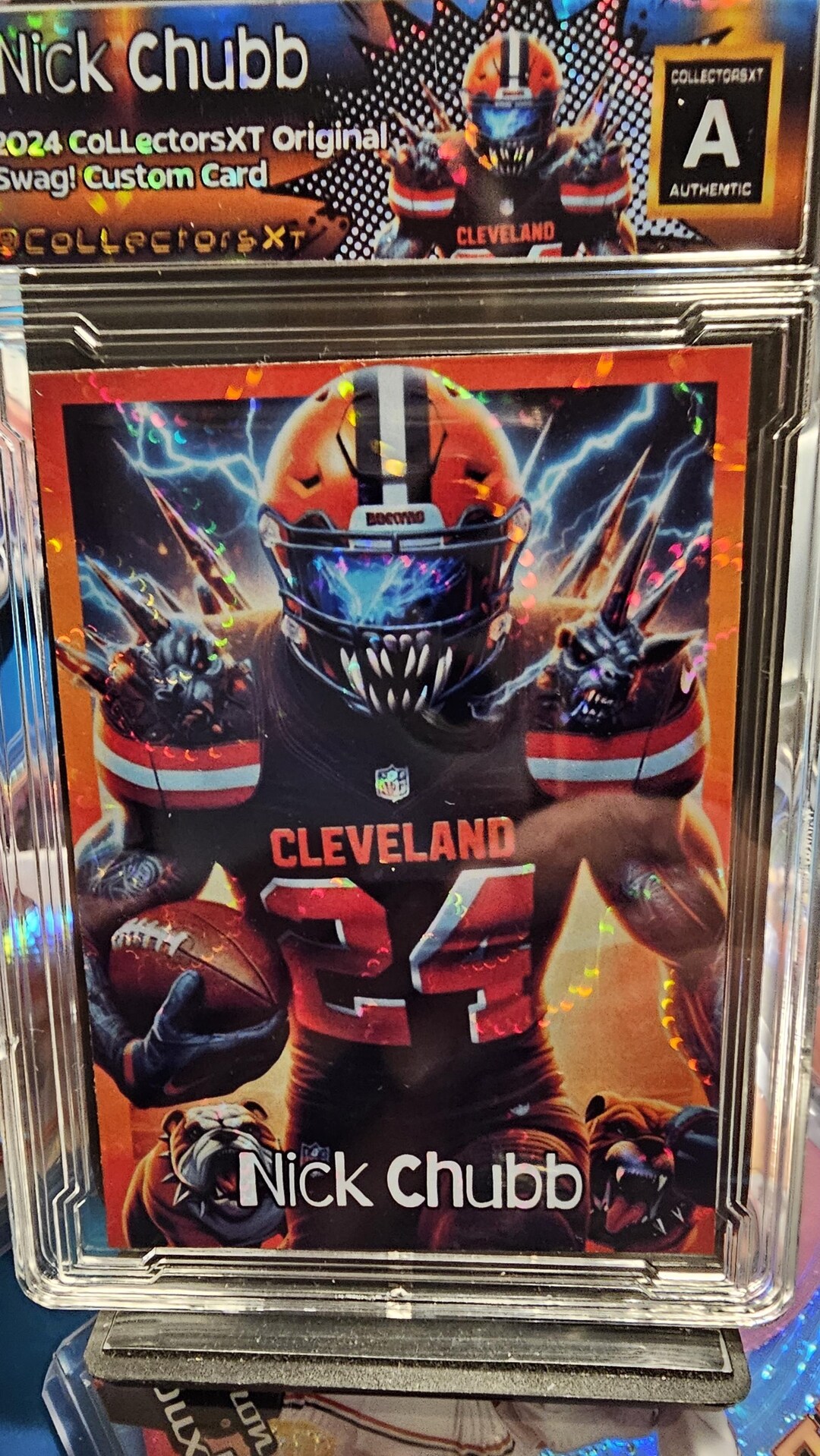 Nick Chubb Laser Swirl Custom Card! Cleveland Browns - Etsy