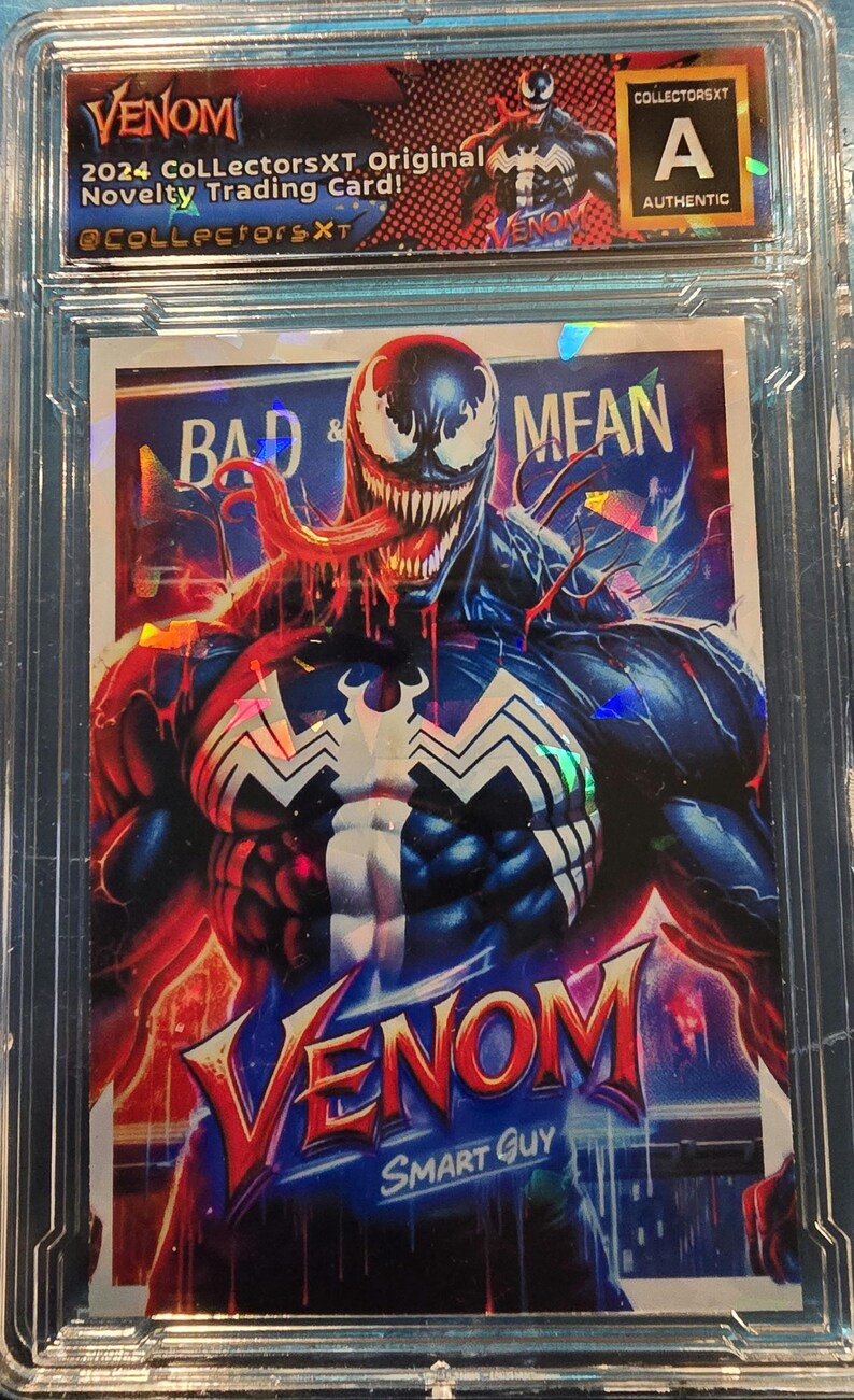 VENOM Cracked Ice Custom Card Slabbed in a Clear Slab ,hand Made by the ...