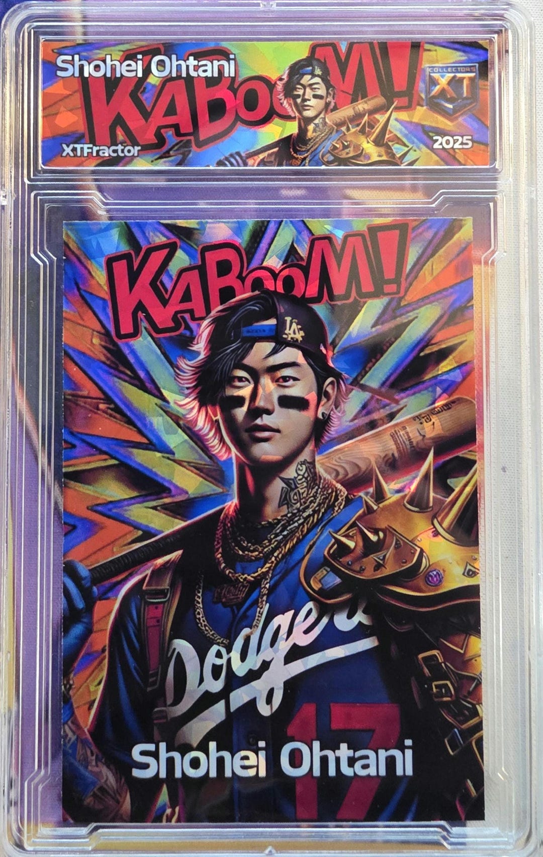 Shohei Ohtani Kaboom Cracked Ice Custom Card Hand Made by the Artist - Etsy