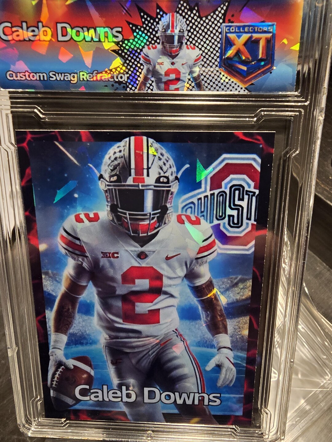 Caleb Downs Cracked Ice Custom Card Hand Made by the Artist - Etsy