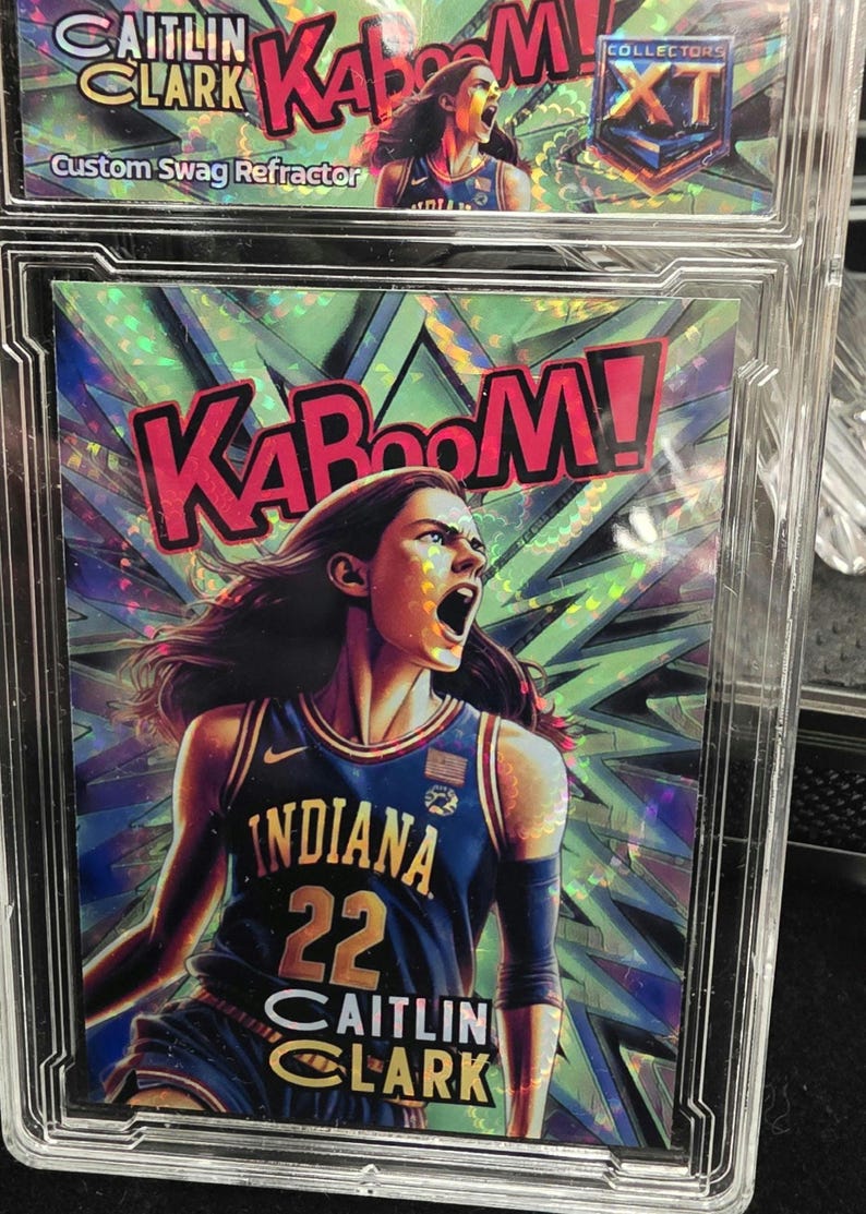 Caitlin Clark Kaboom Custom Card Slabbed in a Clear Slab, Hand Made by ...