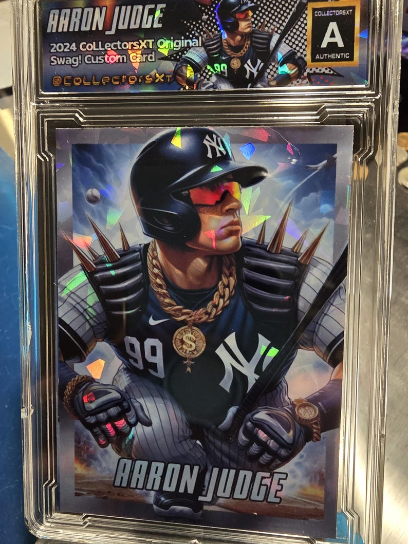 Aaron Judge Cracked Ice Custom Card Hand Made by the Artist - Etsy