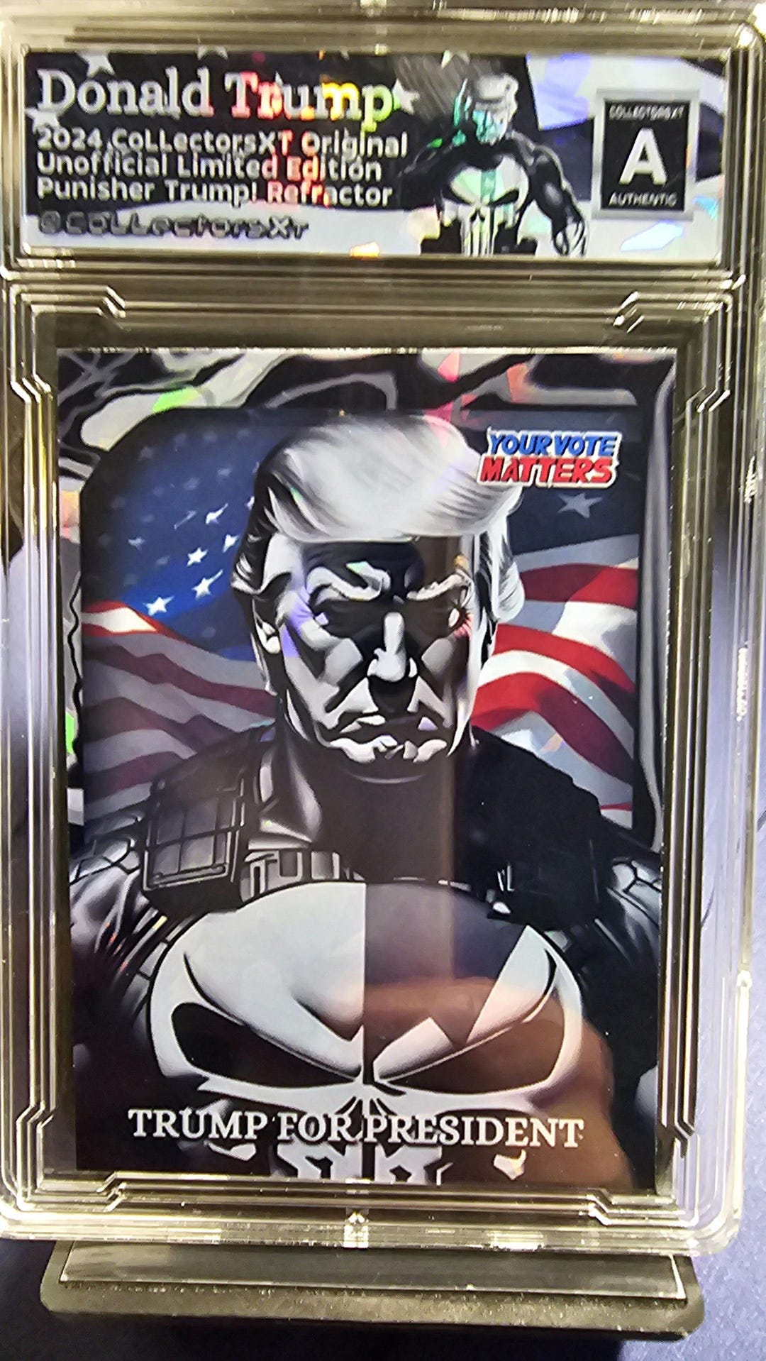 President Donald Trump Punisher Cracked Ice Custom Card - Etsy