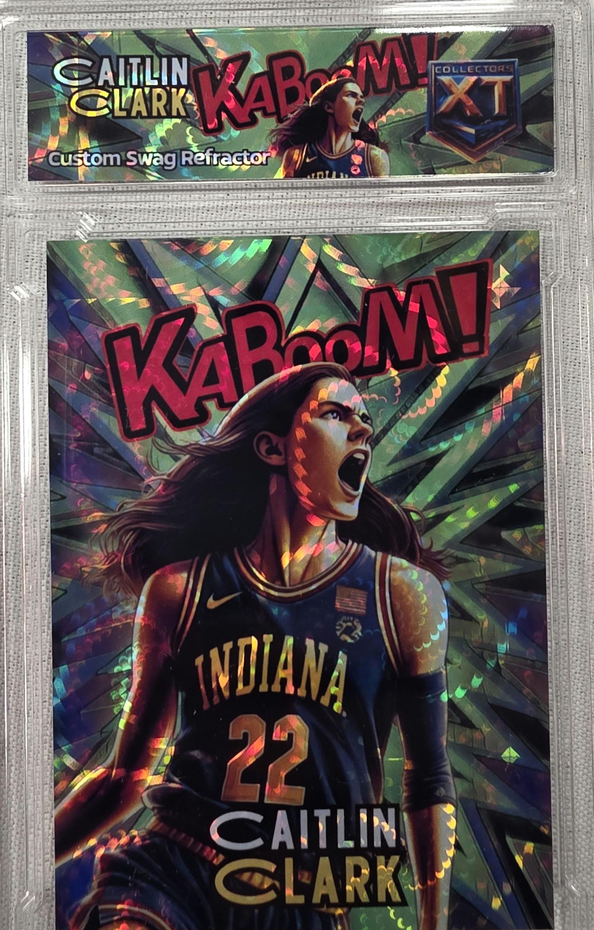 Caitlin Clark Kaboom Custom Card Slabbed in a Clear Slab, Hand Made by ...