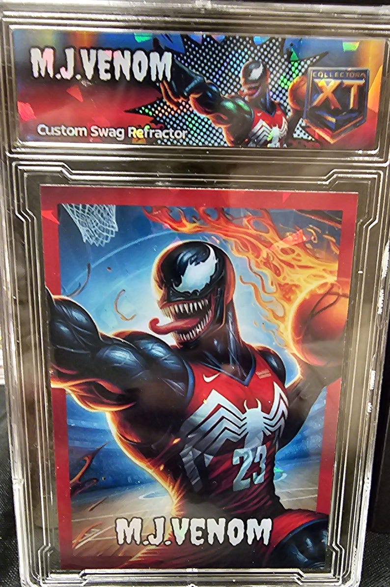 Michael Jordan Venom Cracker Ice Custom Card Slabbed in a Clear Slab ...