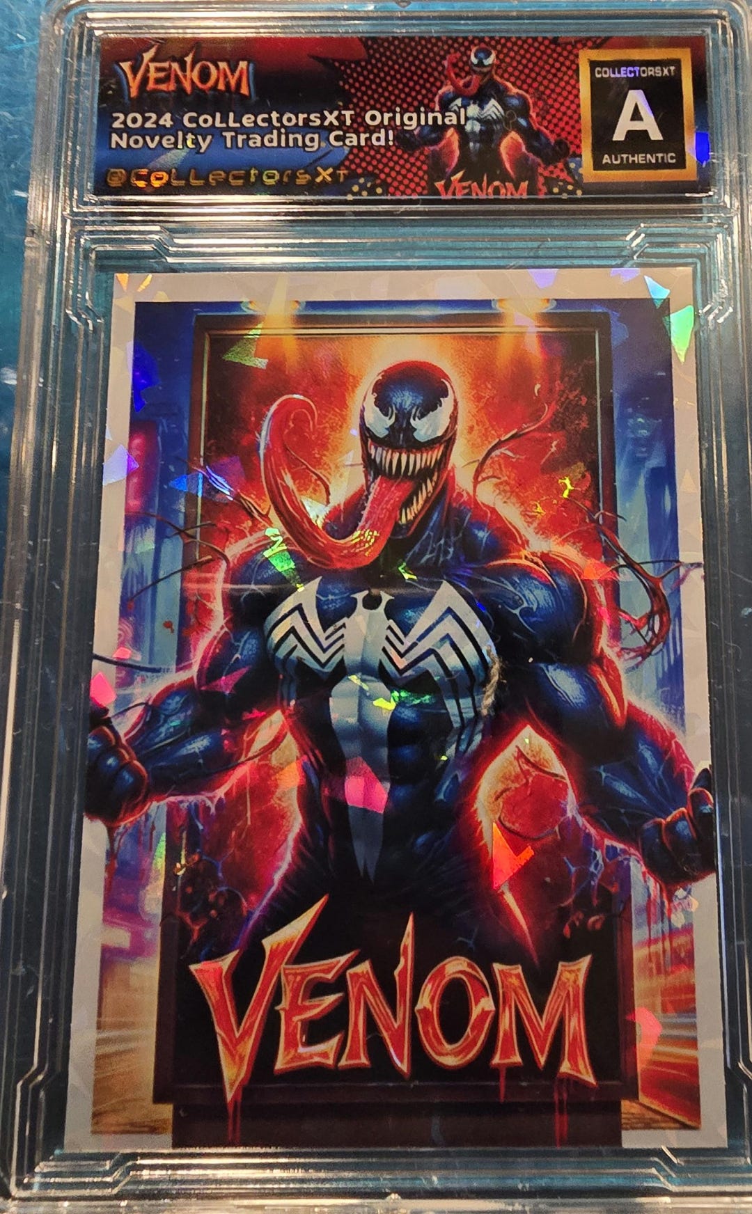 VENOM Cracked Ice Custom Card Slabbed in a Clear Slab ,hand Made by the ...