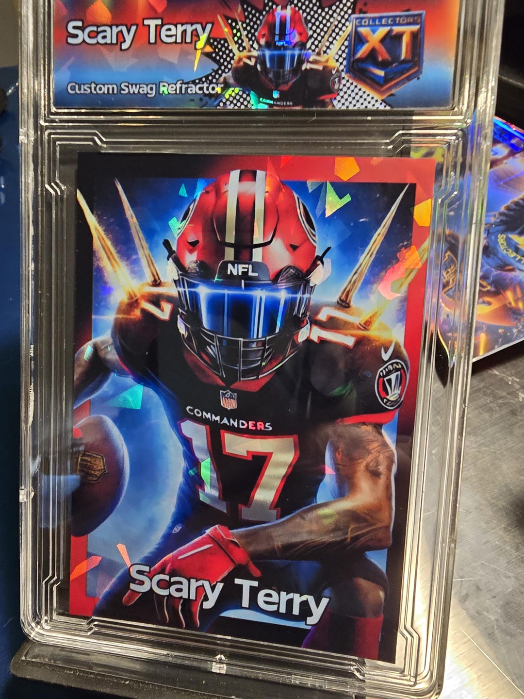 Terry Mclaurin Scary Terry Cracked Ice Custom Card Hand Made by the ...