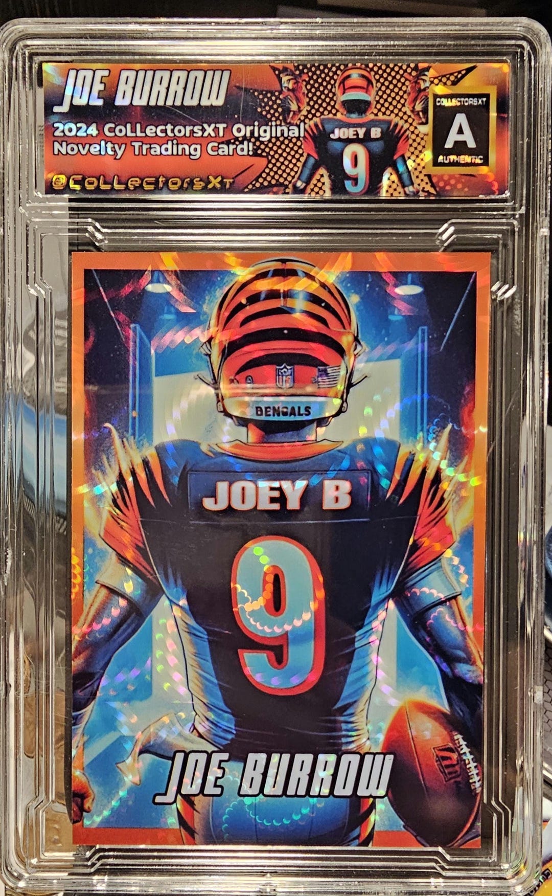 Joe Burrow "joey B" Laser Swirl Custom Card Hand Made and Slabbed in a ...