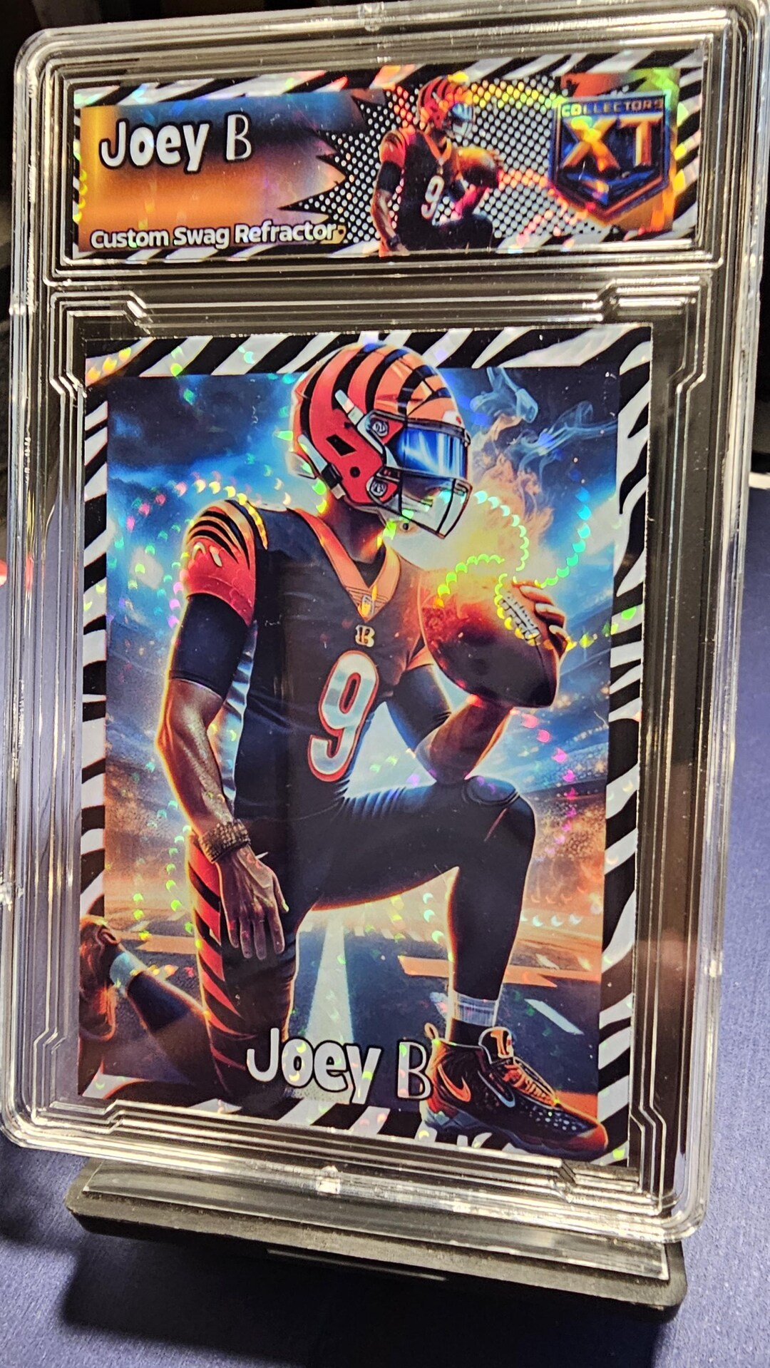 Joe Burrow "joey B" Laser Swirl Custom Card Hand Made and Slabbed in a ...