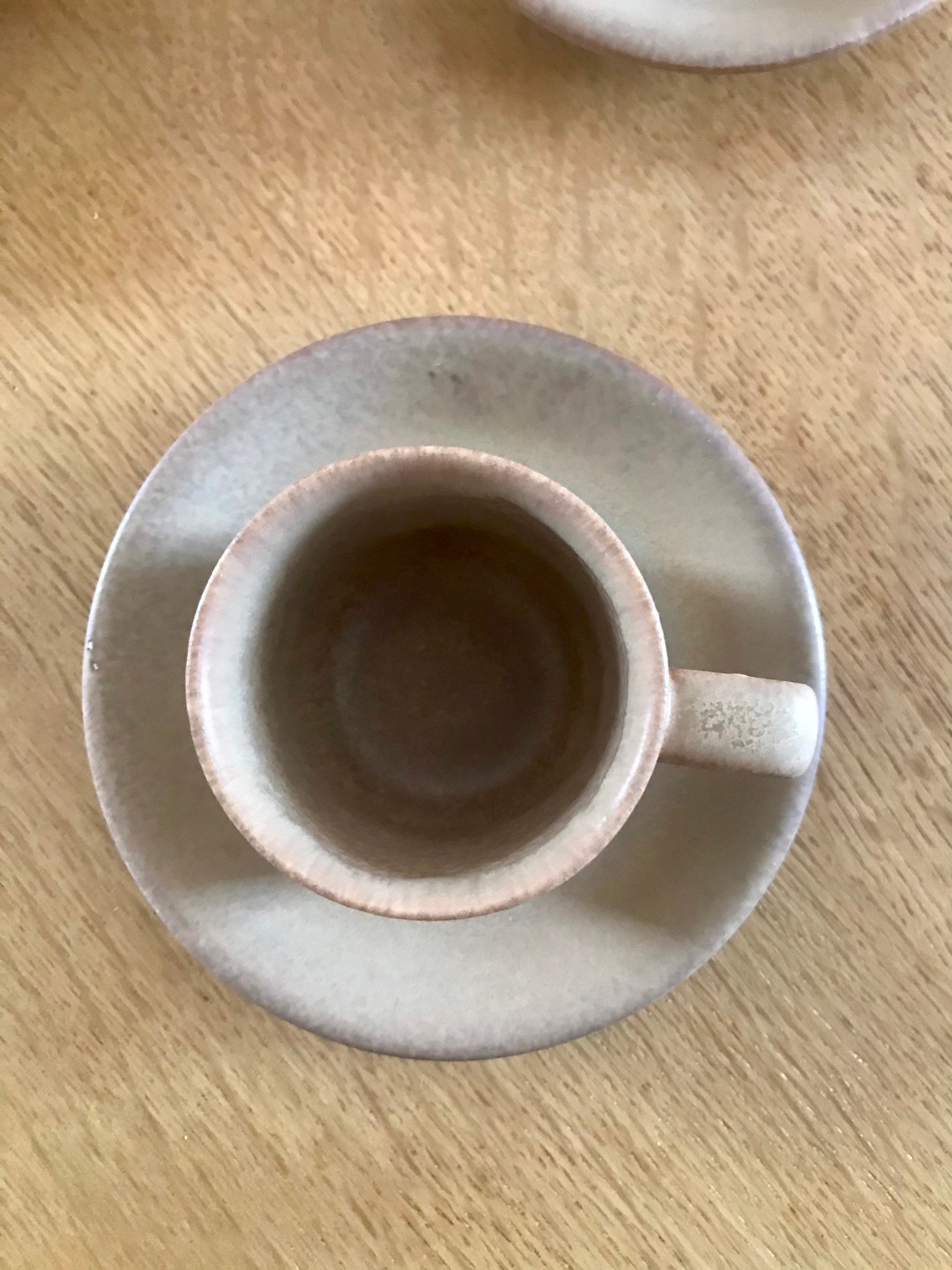 Stoneware Coffee Cups and Saucer - Etsy Hong Kong