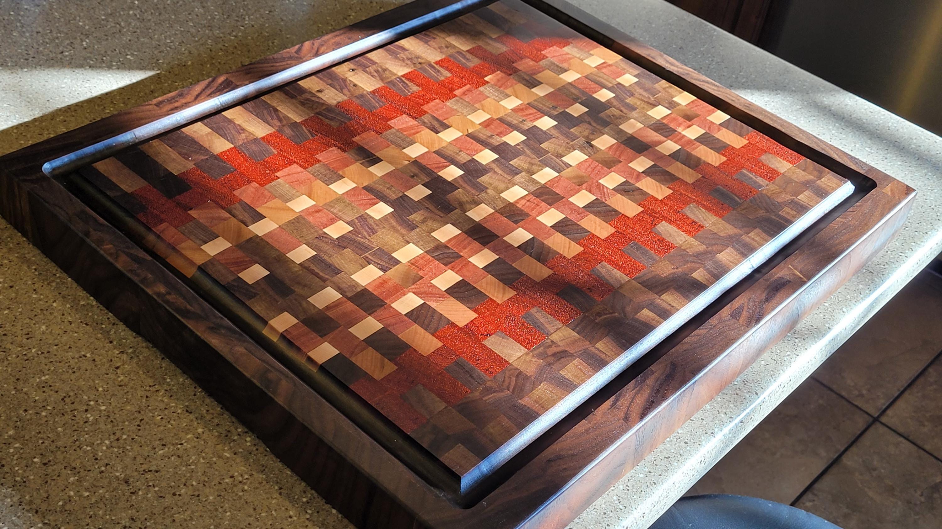 End Grain Brisket Cutting Board, Professional Butcher Block, Hand Made ...