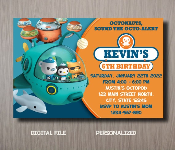Octonauts Birthday Invitation Octonauts Invitation Octonauts Etsy