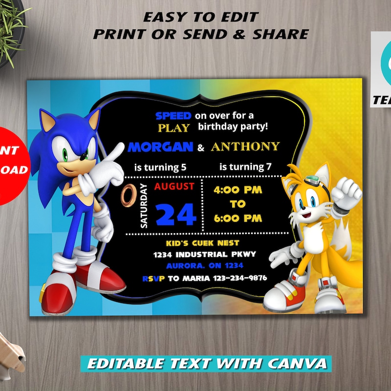 Sonic With Name Template - Etsy