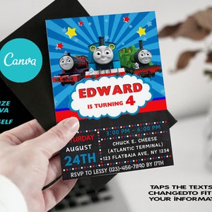 Thomas the Train Birthday Invitation, Thomas Invitation, Thomas and ...